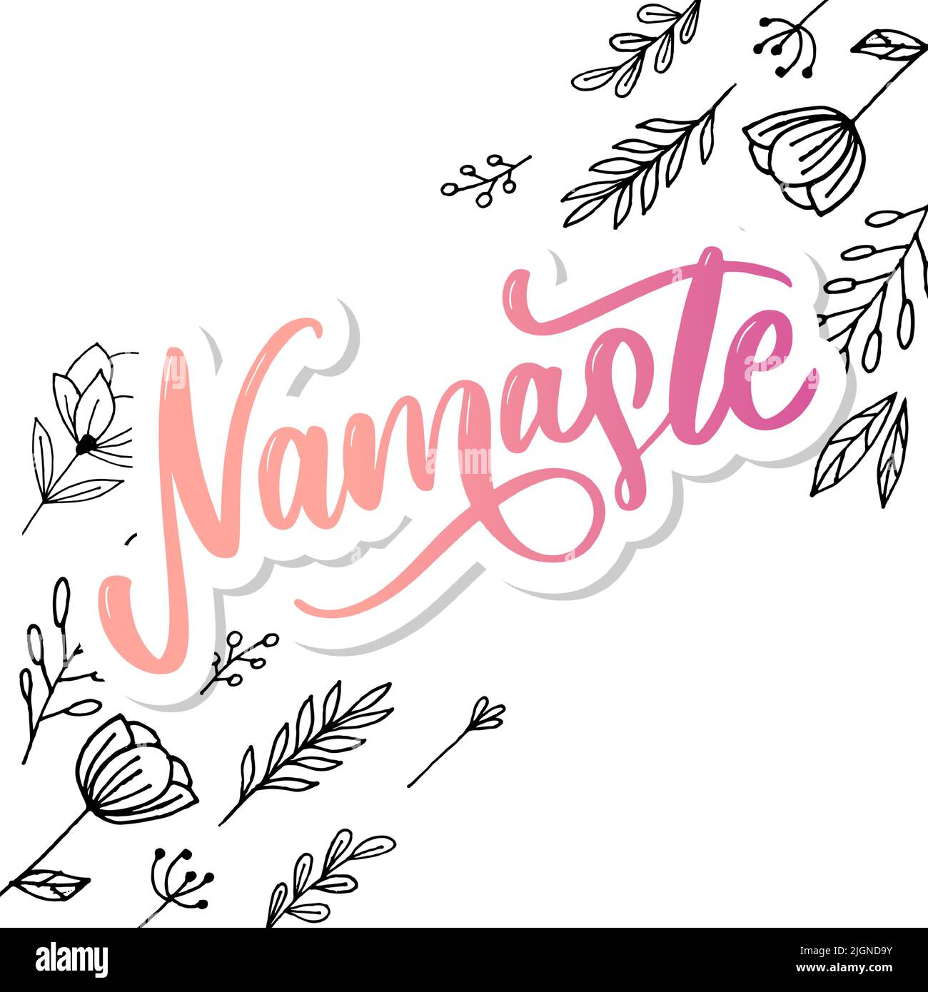 Namaste lettering Indian greeting, Hello in Hindi T shirt hand lettered ...