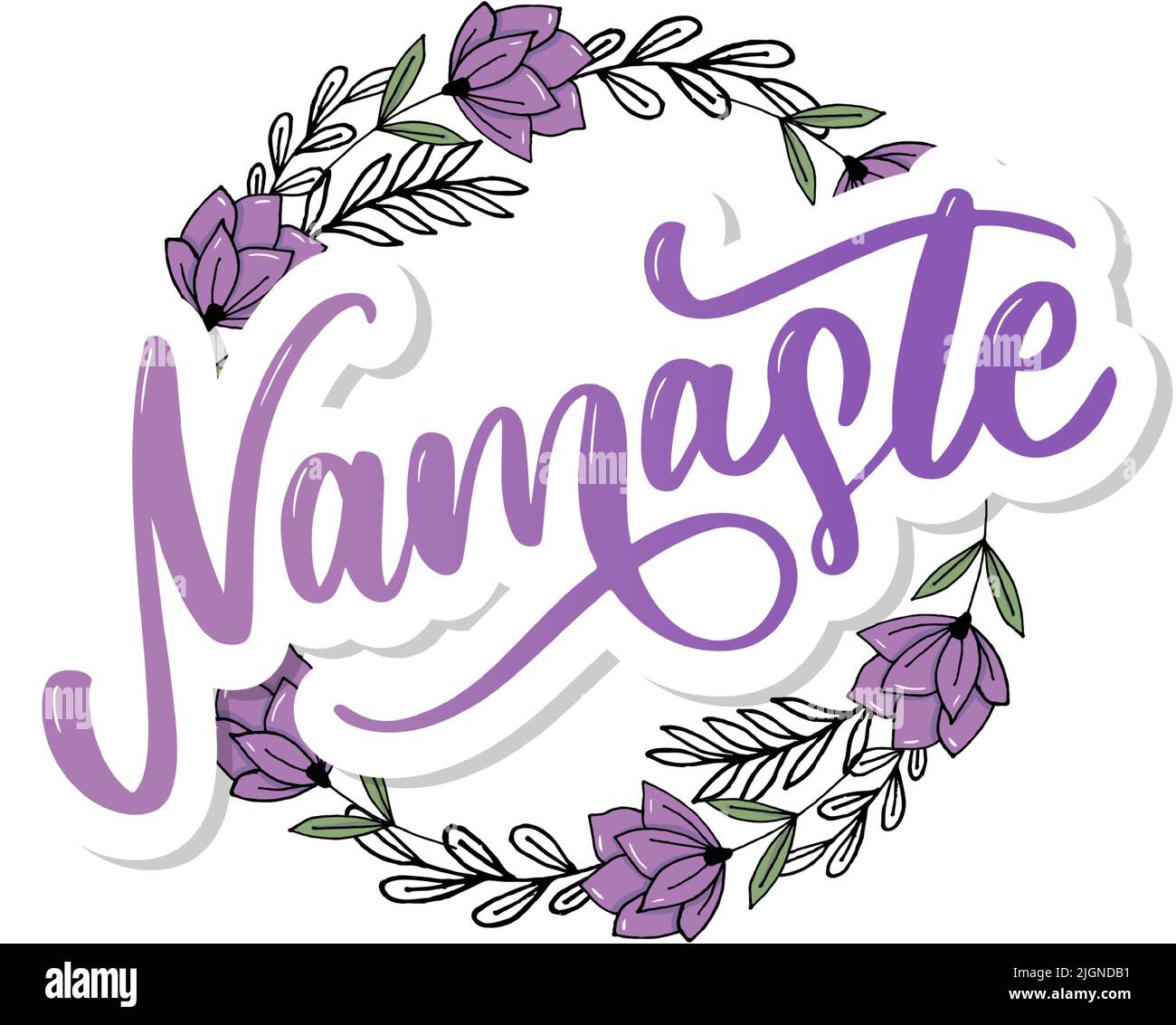 Namaste lettering Indian greeting, Hello in Hindi T shirt hand lettered ...