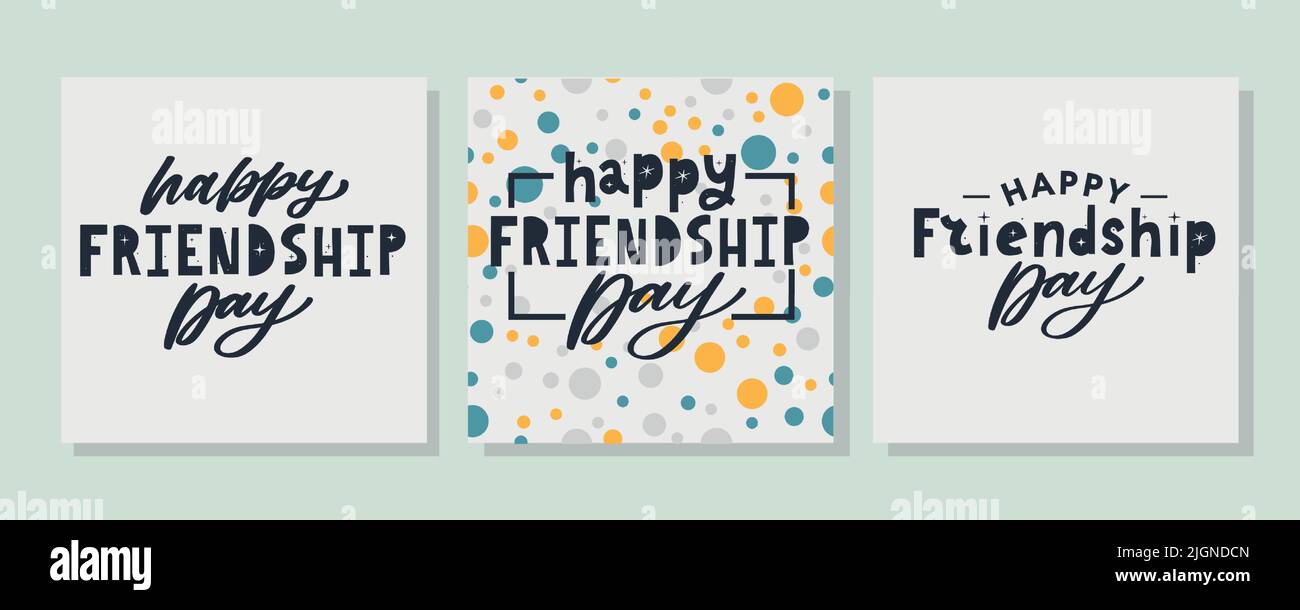 Friendship day vector illustration with text and elements for ...