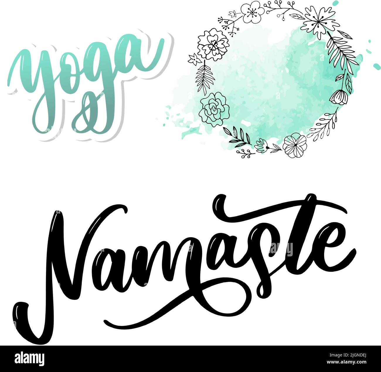 Namaste lettering Indian greeting, Hello in Hindi T shirt hand lettered ...