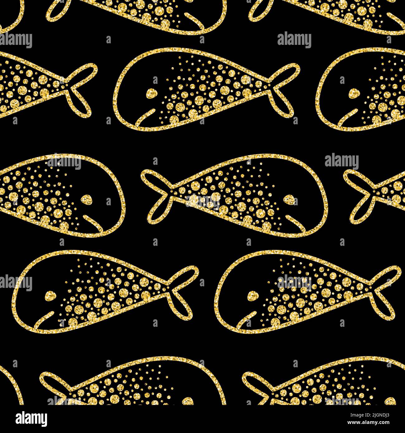 Small fish with gold spots seamless background pattern for scrapbook ...