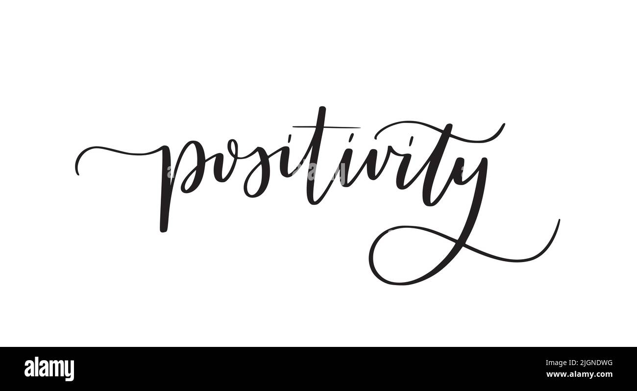 Positivity cute modern calligraphy word Stock Vector Image & Art - Alamy