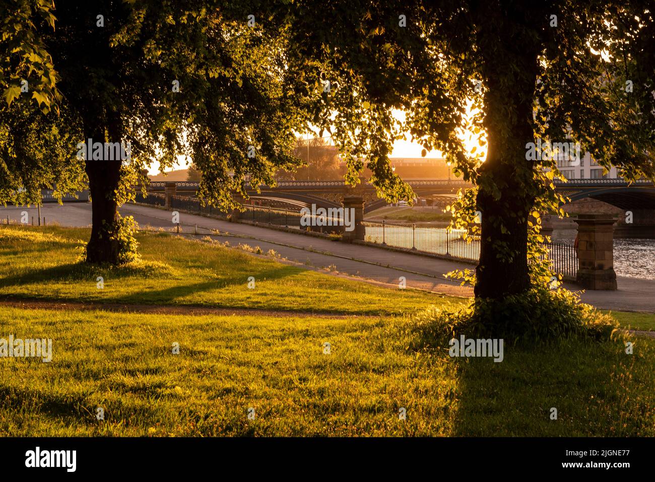 Sunrise by the River Trent at Victoria Embankment Nottingham ...