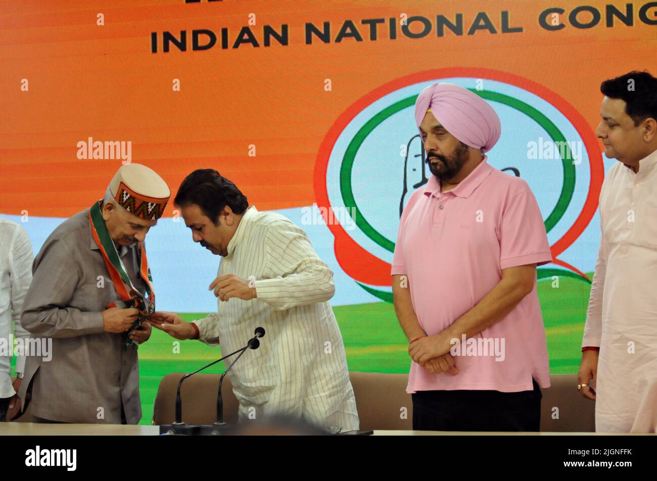 New Delhi, New Delhi, India. 12th July, 2022. Two time Ex MLA and BJP State ex chief Khimi Ram ...