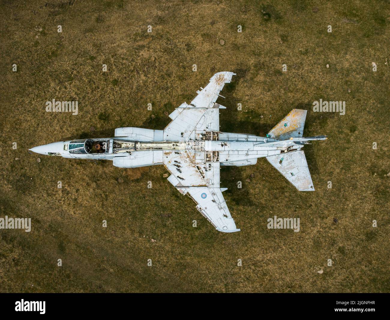 2 Sepecat Jaguar GR1 jets used as range targets, Pembrey Sands, Wales ...