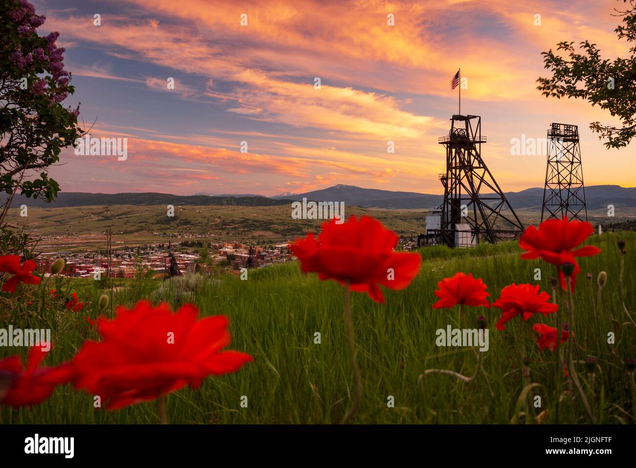 One of fourteen headframes, nicked named "gallows frames", dot the ...