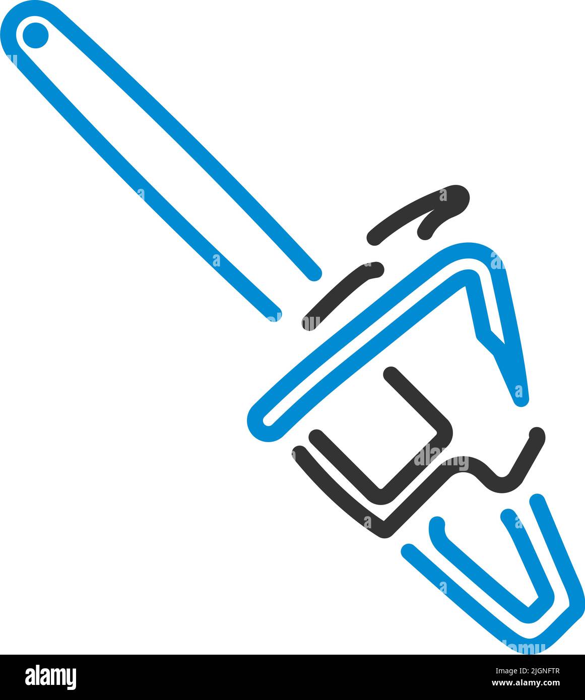 Icon Of Chain Saw. Bold outline design with editable stroke width ...