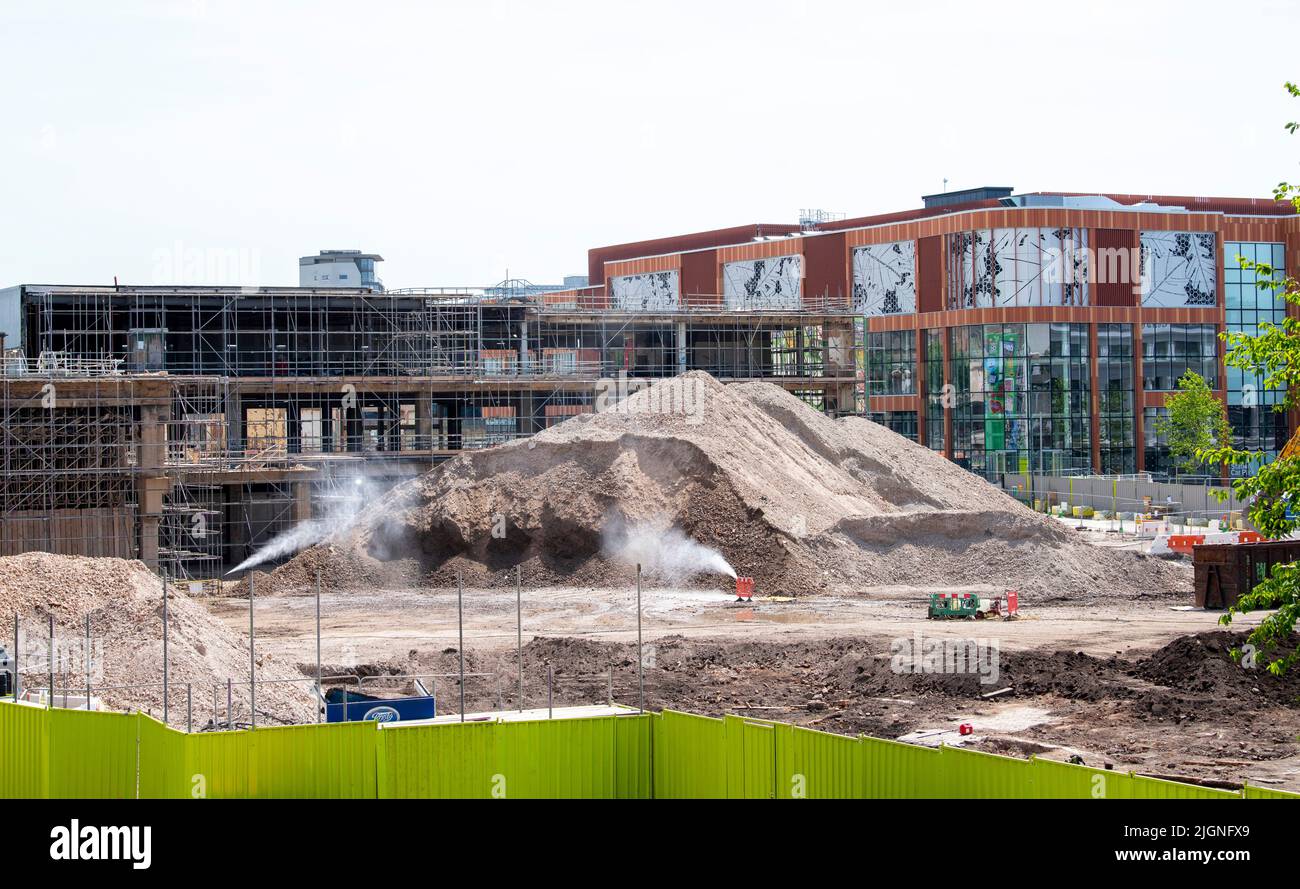 Demolition of the old Broadmarsh Shopping Centre in Nottingham City ...