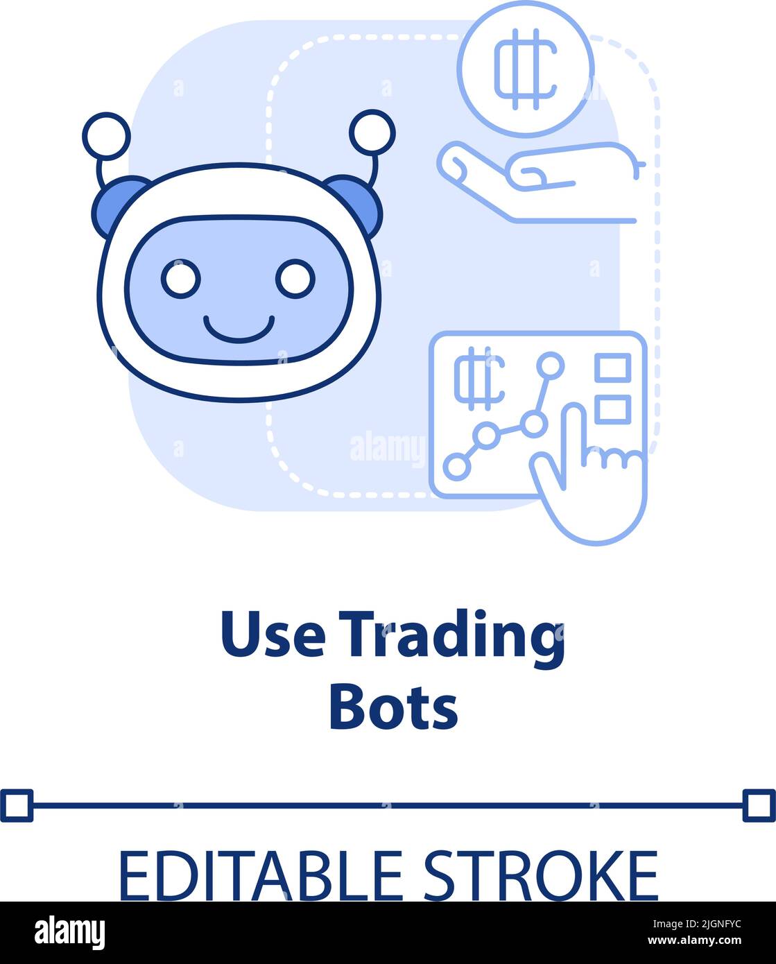 Use trading bots light blue concept icon Stock Vector Image & Art - Alamy