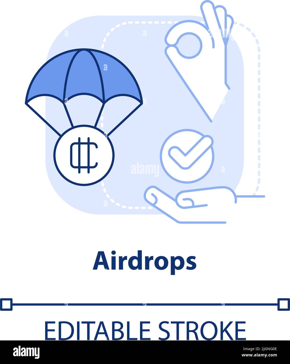 Airdrops light blue concept icon Stock Vector Image & Art - Alamy