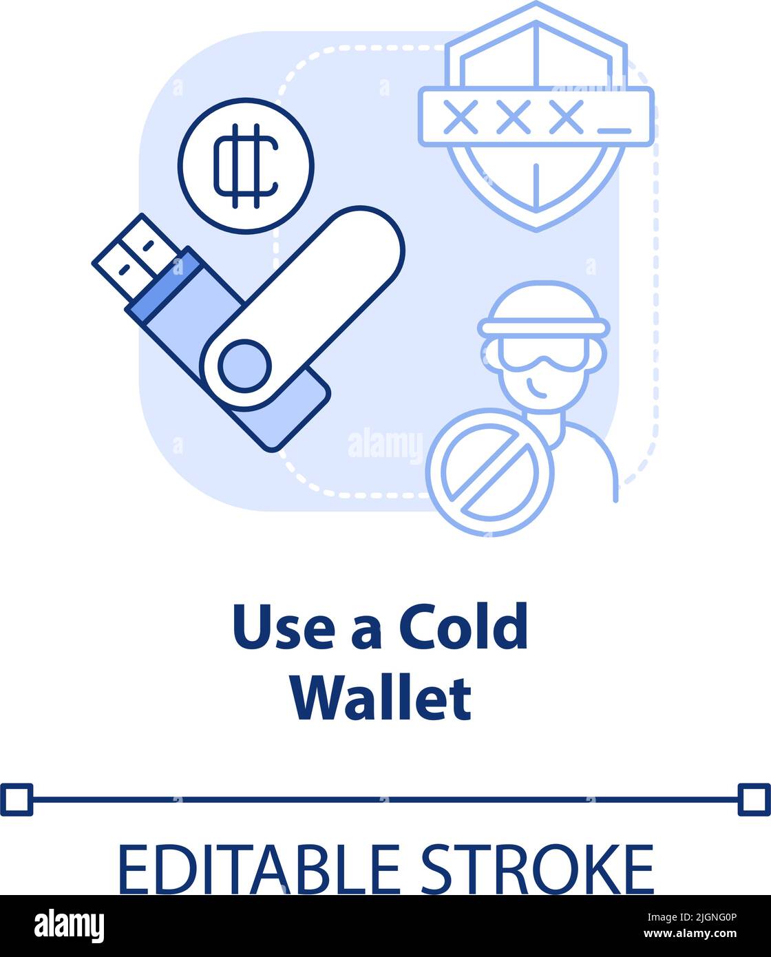 Use cold wallet light blue concept icon Stock Vector Image & Art - Alamy