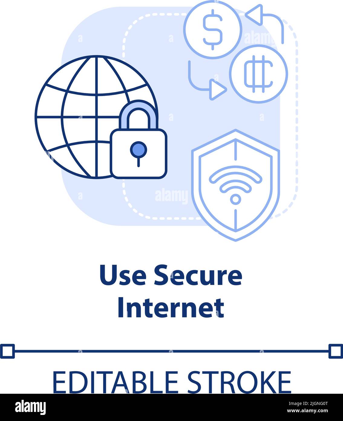 Use secure internet light blue concept icon Stock Vector Image & Art ...
