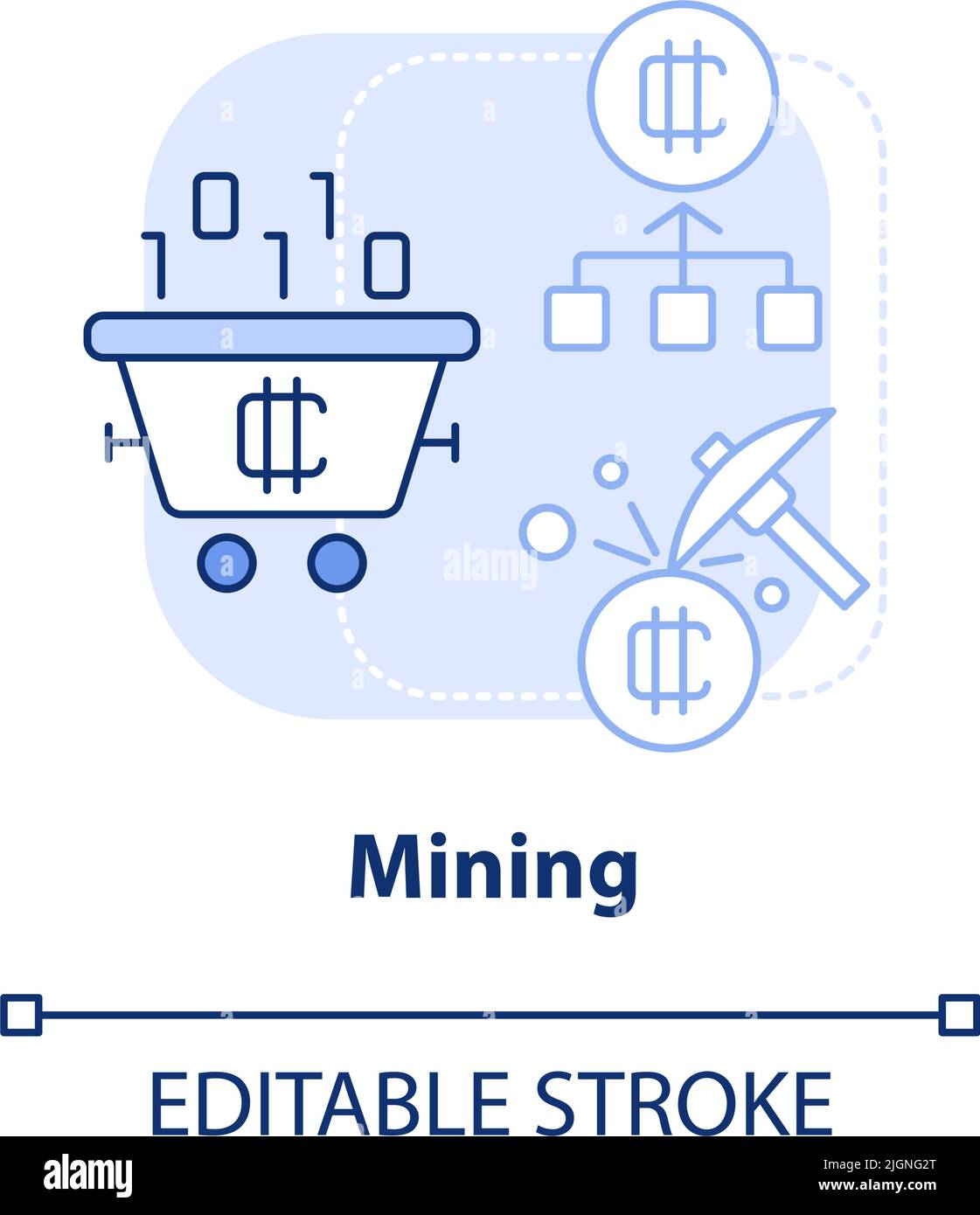 Mining Light Blue Concept Icon Stock Vector Image And Art Alamy