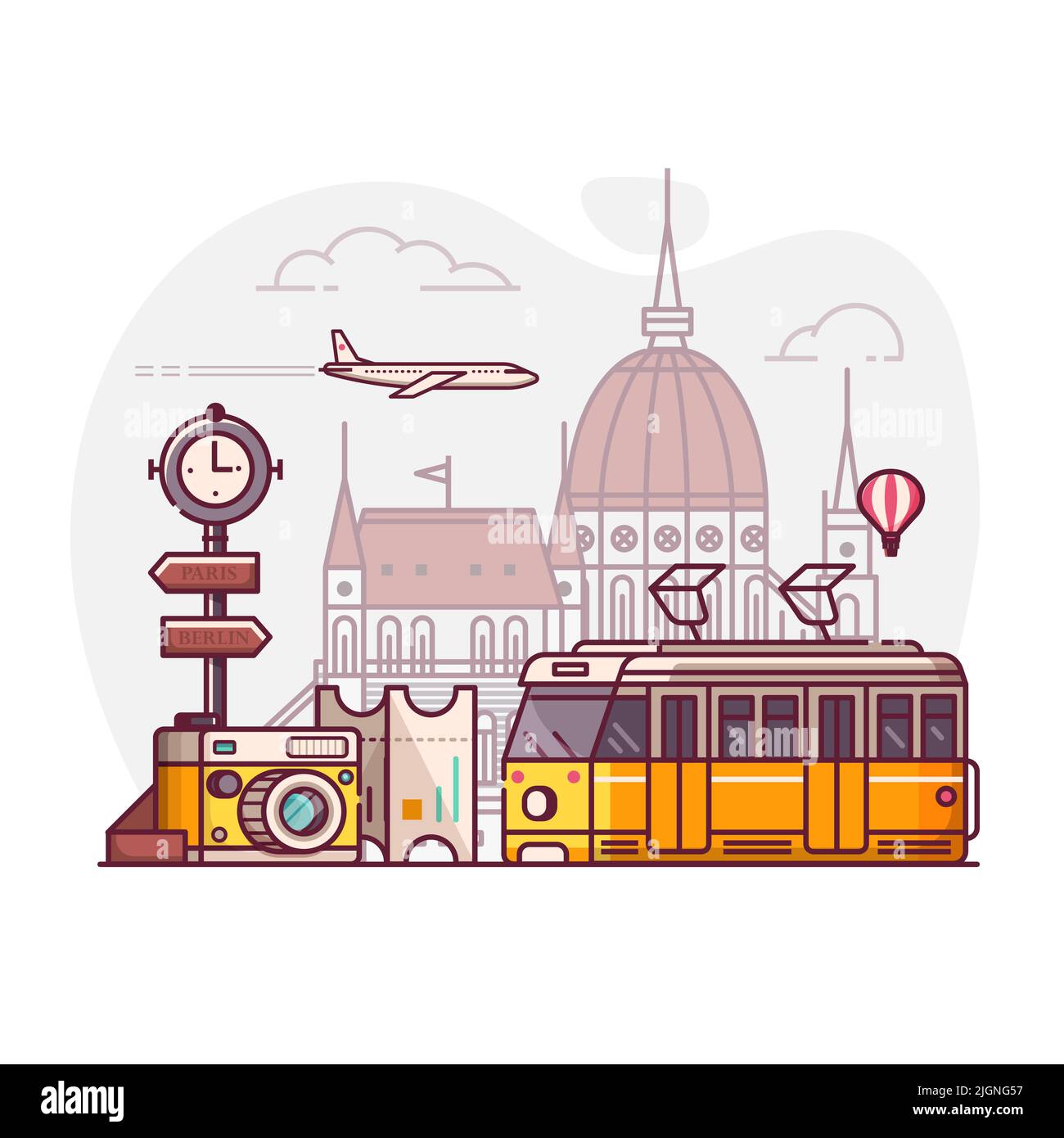 Vacation concept art Stock Vector Images - Alamy