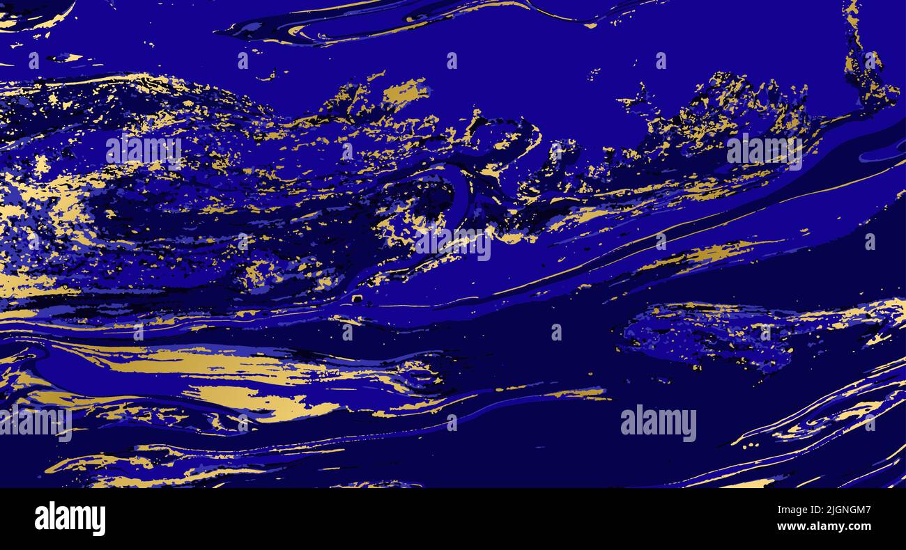 Vector marble blue and gold texture Stock Vector Image & Art - Alamy