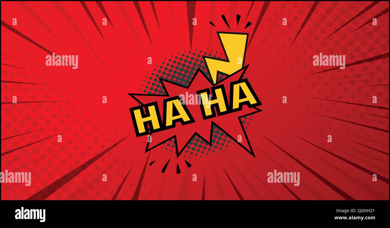 Comic lettering HA-HA on white background - Vector illustration Stock ...