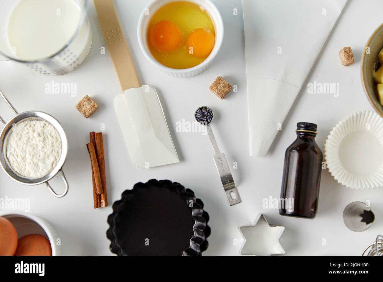 cooking ingredients and kitchen tools for baking Stock Photo - Alamy