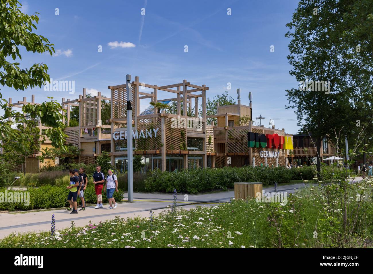 Almere, The Netherlanda - June 15: Pavilion from Germany at Floriade ...
