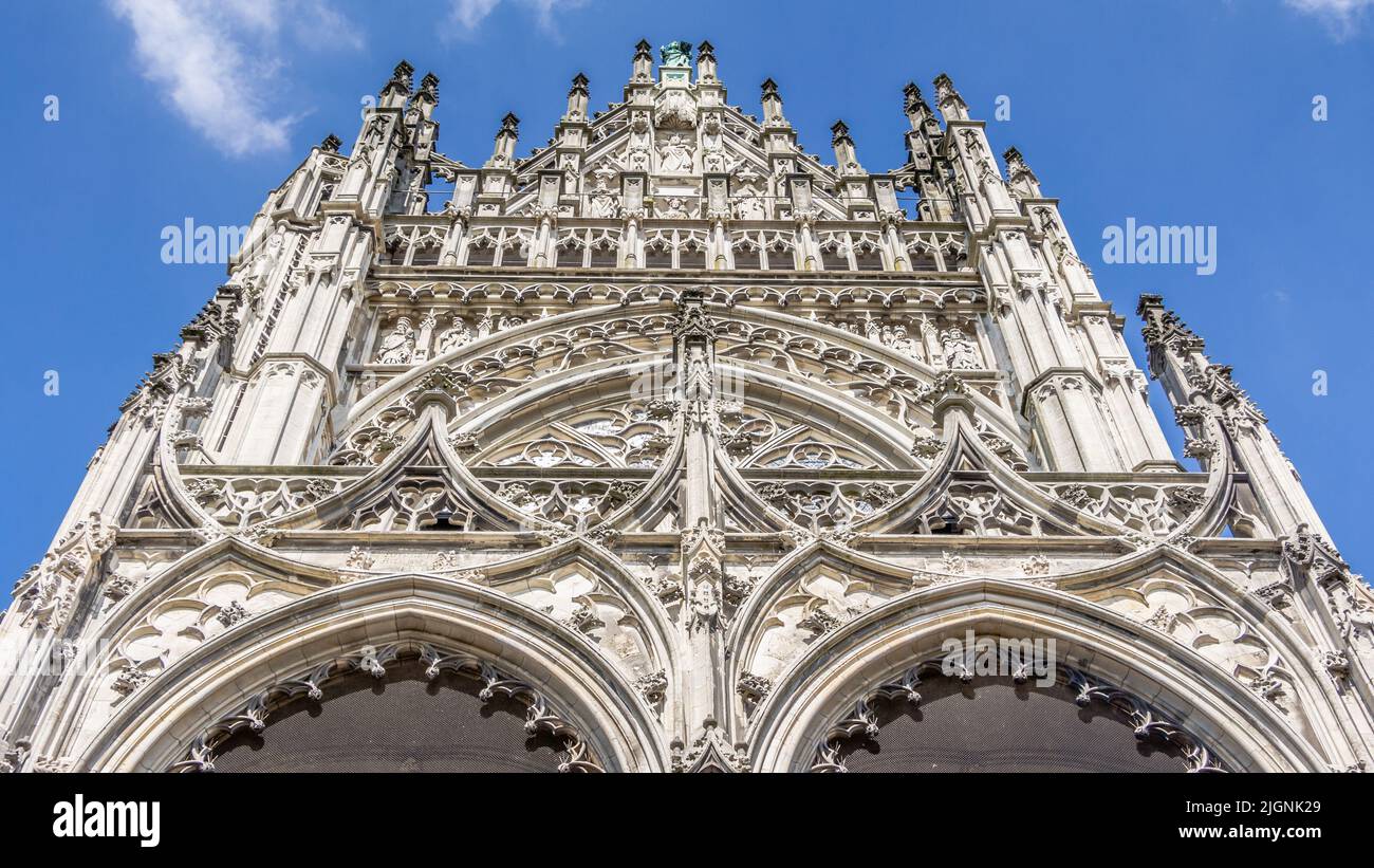 Exterior of the large gothic medieval cathedral of Saint John in 's ...