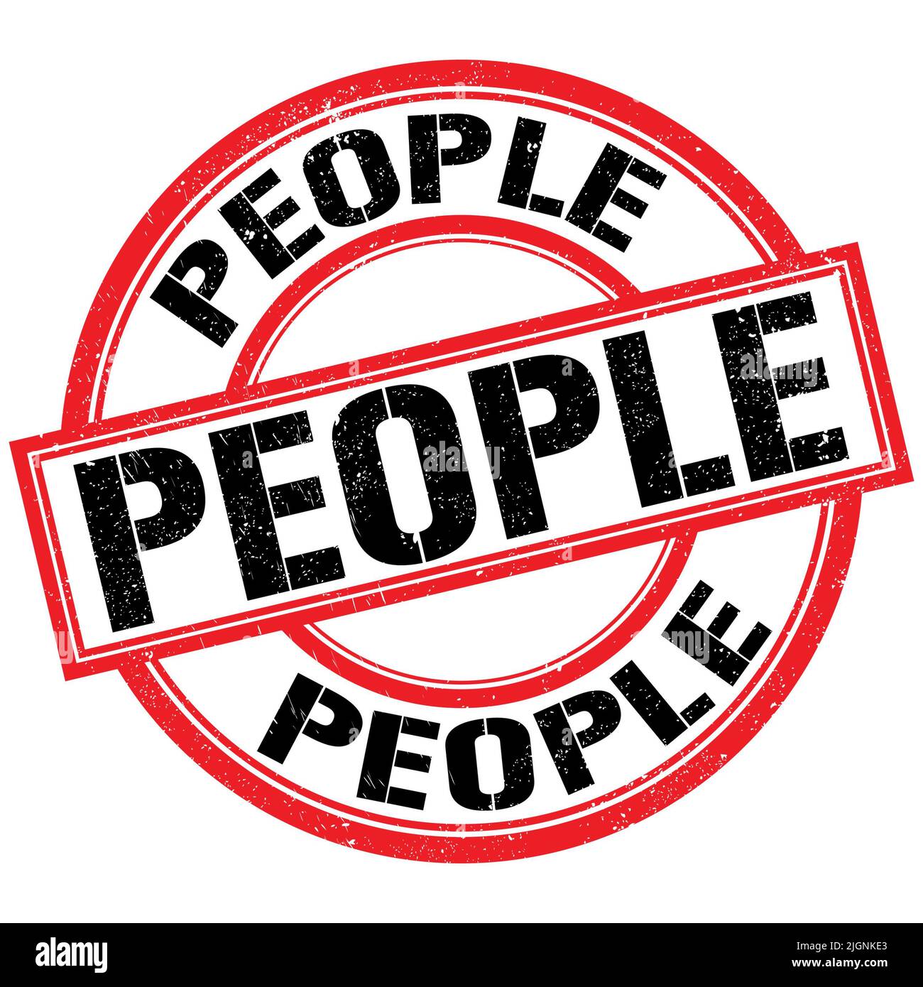 PEOPLE text written on red-black round stamp sign Stock Photo - Alamy