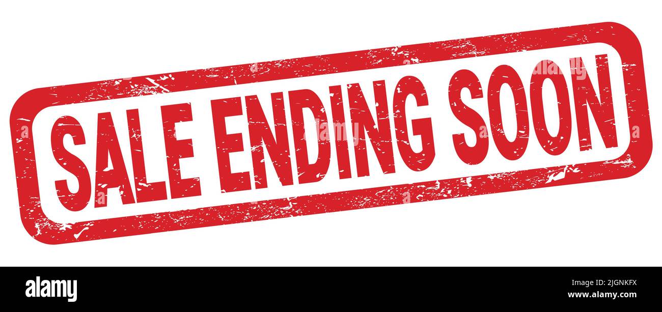 SALE ENDING SOON text written on red rectangle stamp sign Stock Photo ...