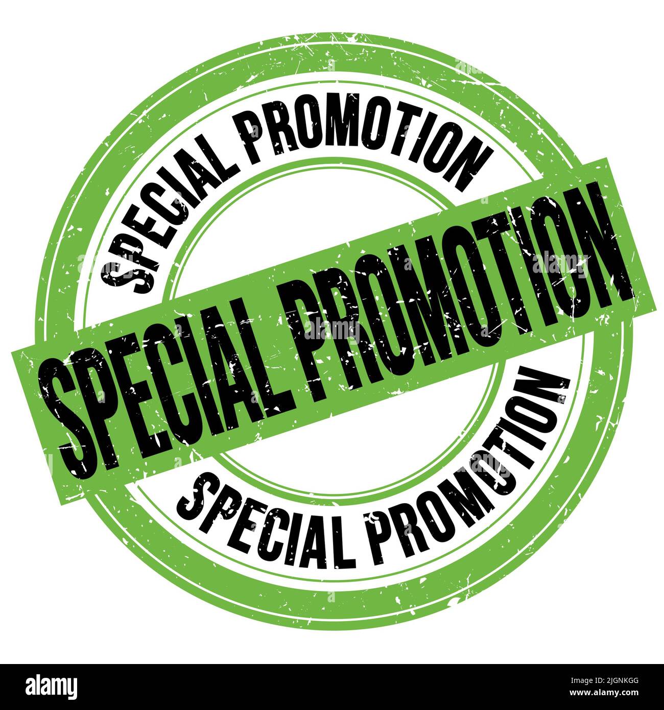 SPECIAL PROMOTION text written on green-black round grungy stamp sign ...