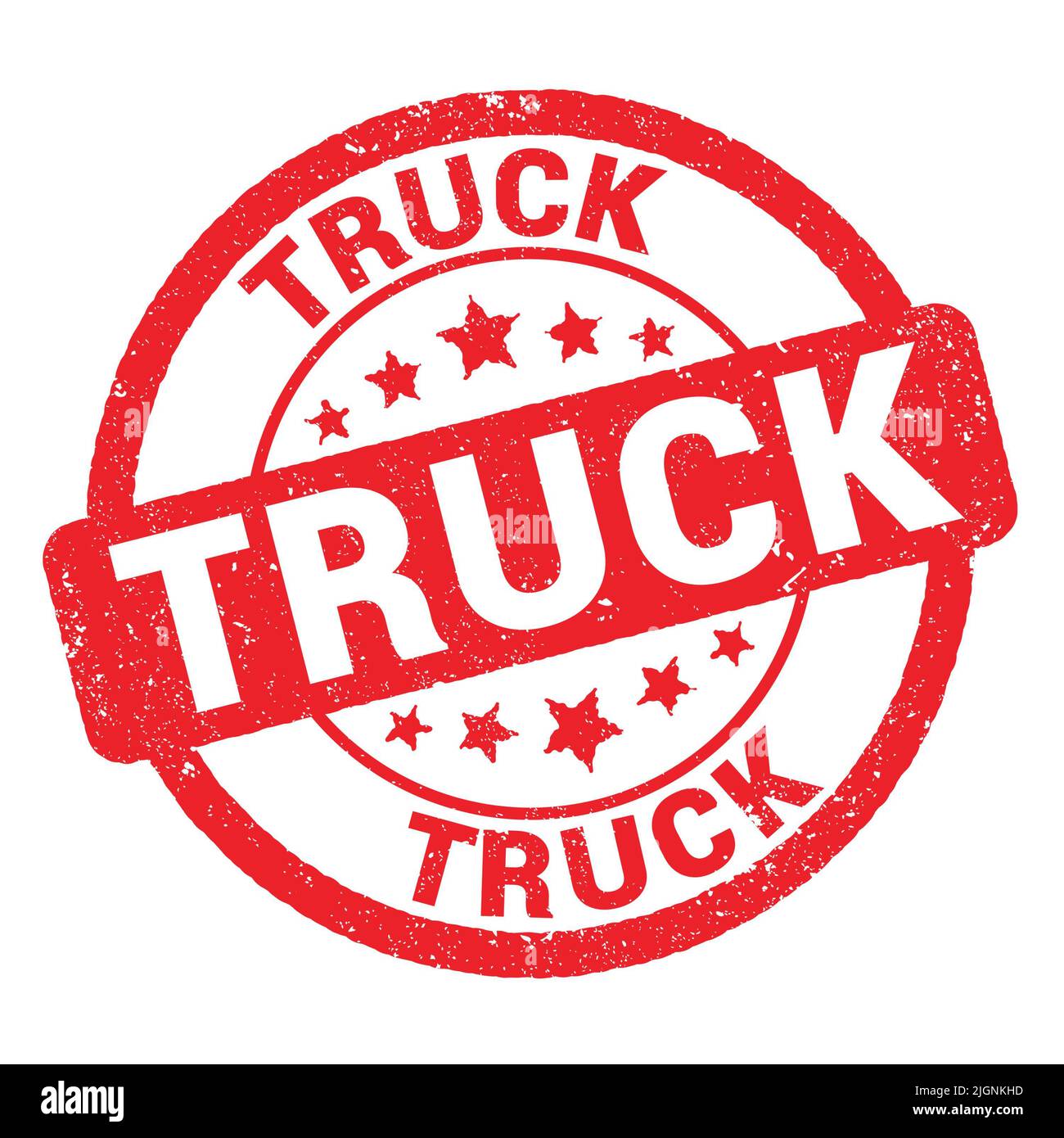TRUCK text written on red grungy stamp sign Stock Photo - Alamy