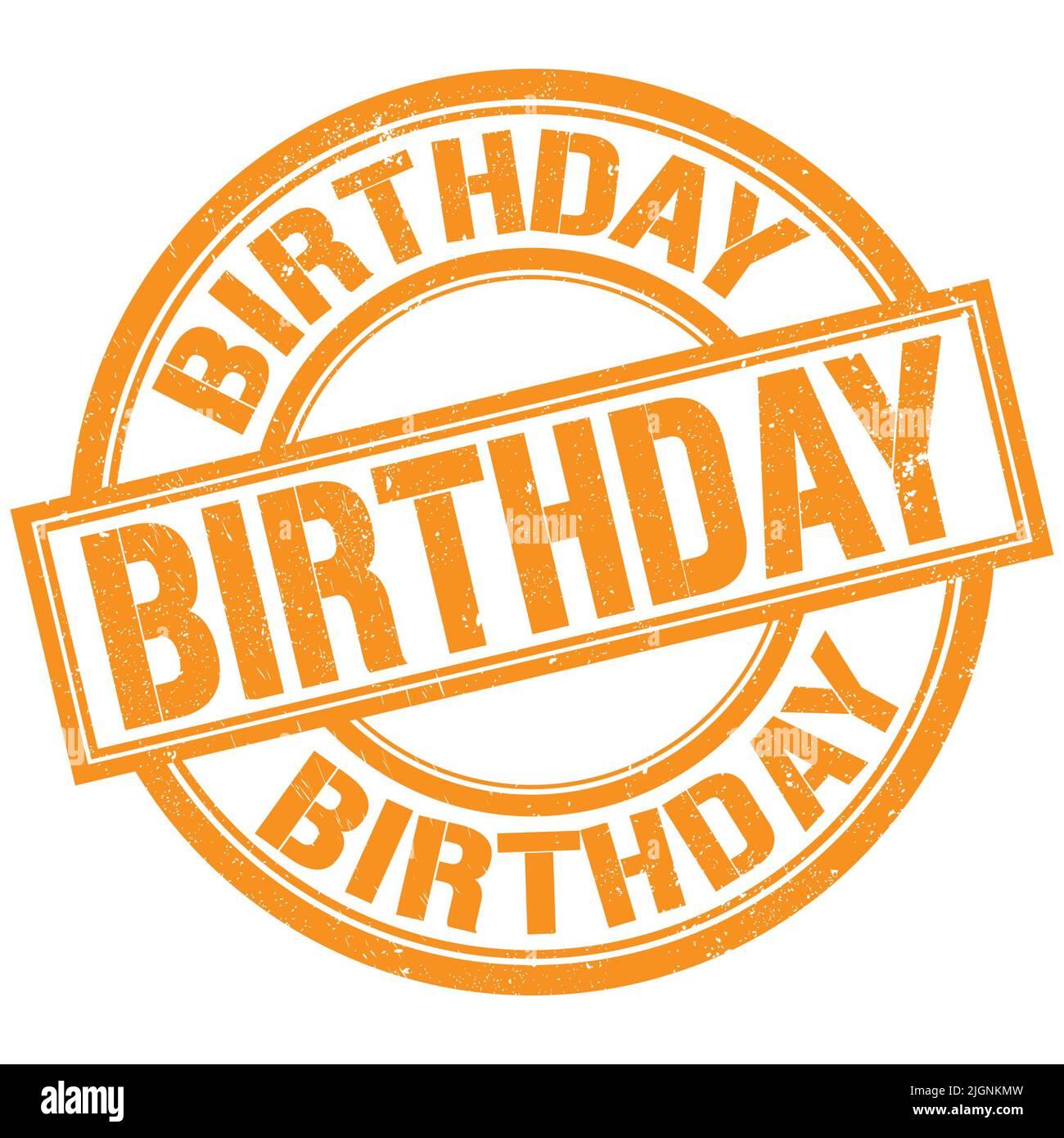BIRTHDAY text written word on orange round stamp sign Stock Photo - Alamy