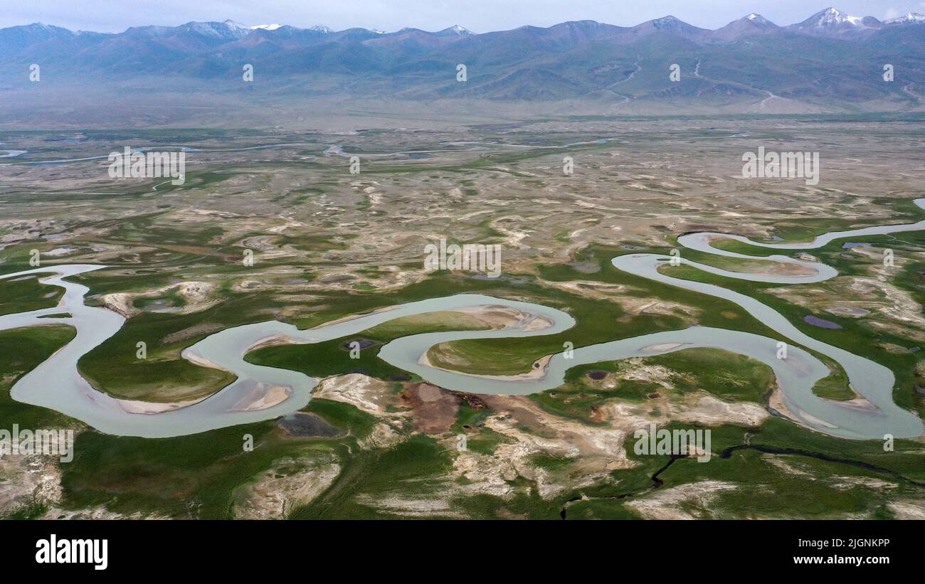 BAZHOU, CHINA - JULY 10, 2022 - An aerial photo taken on July 10, 2022 ...