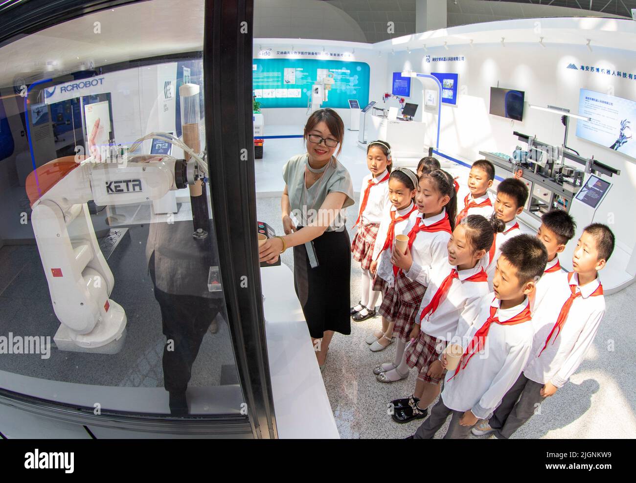 NANTONG, CHINA - JULY 12, 2022 - Primary school students visit an ...