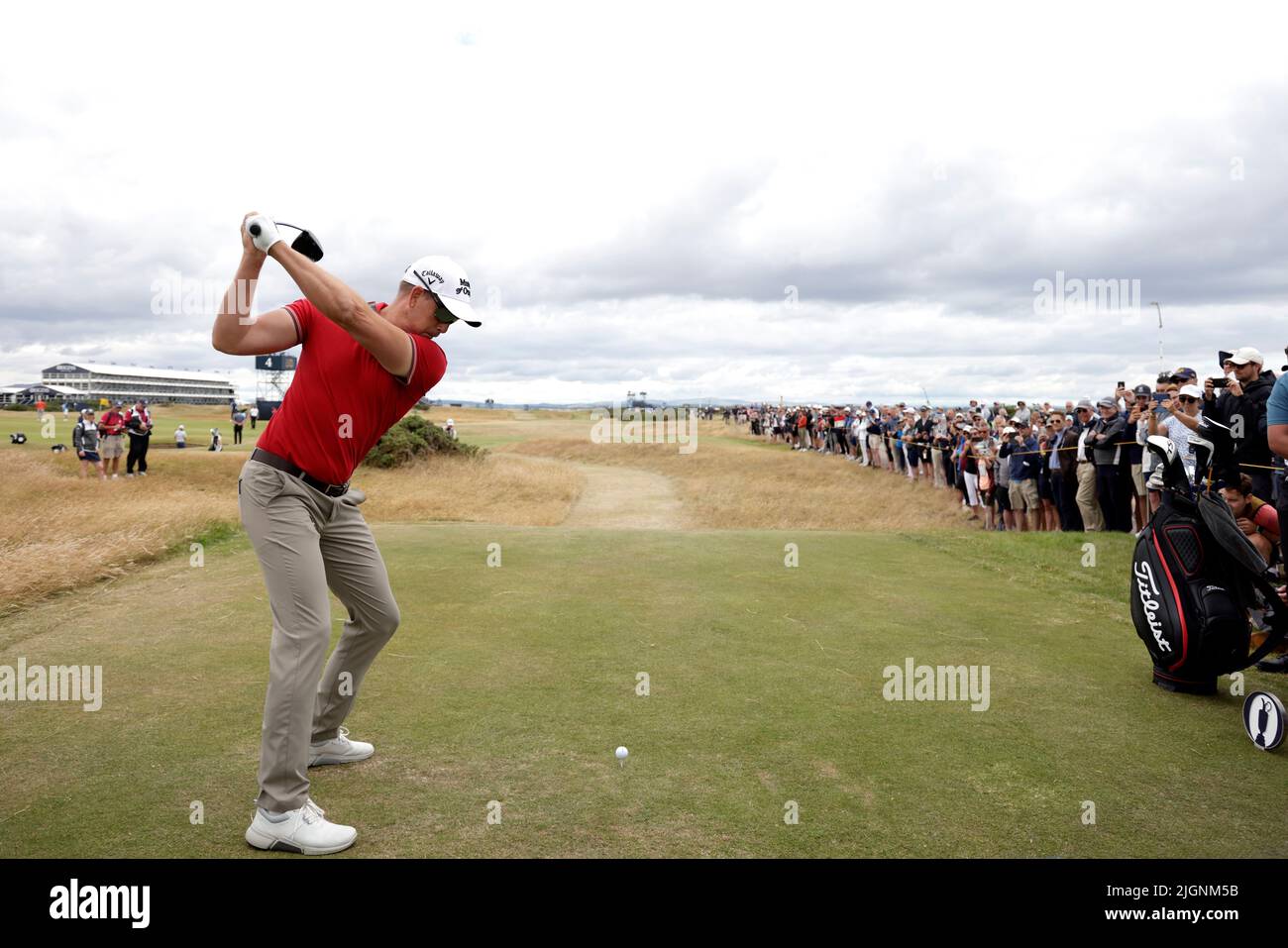 Sweden's Henrik Stenson tees off the 5th green during practice day ...