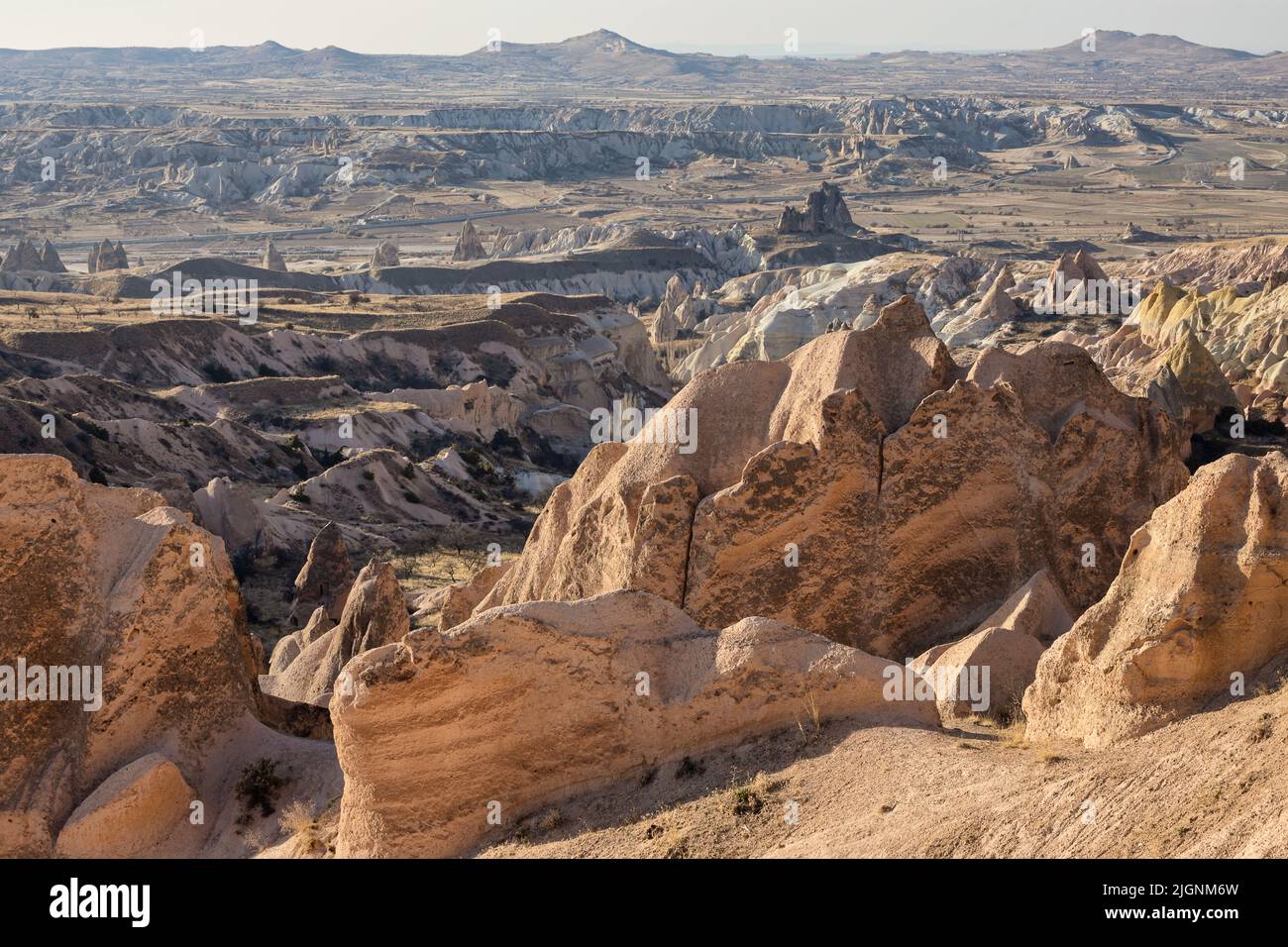 Rock formations of Rose Valley in Cappadocia, Turkey Stock Photo - Alamy