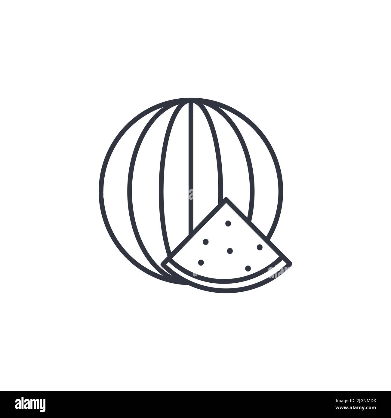 Watermelon line art hi-res stock photography and images - Alamy