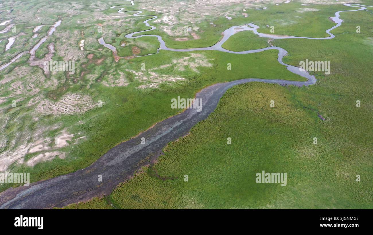 BAZHOU, CHINA - JULY 10, 2022 - An aerial photo taken on July 10, 2022 ...