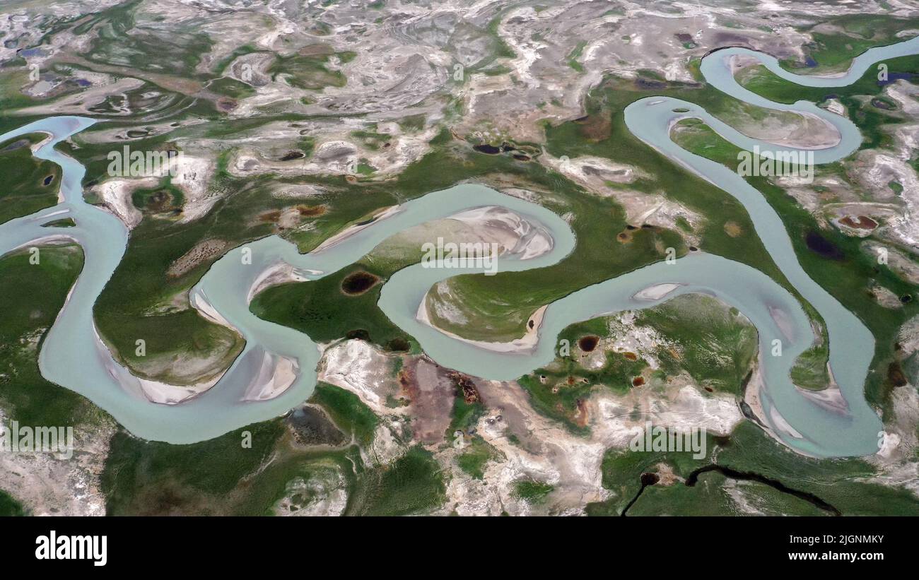 BAZHOU, CHINA - JULY 10, 2022 - An aerial photo taken on July 10, 2022 ...