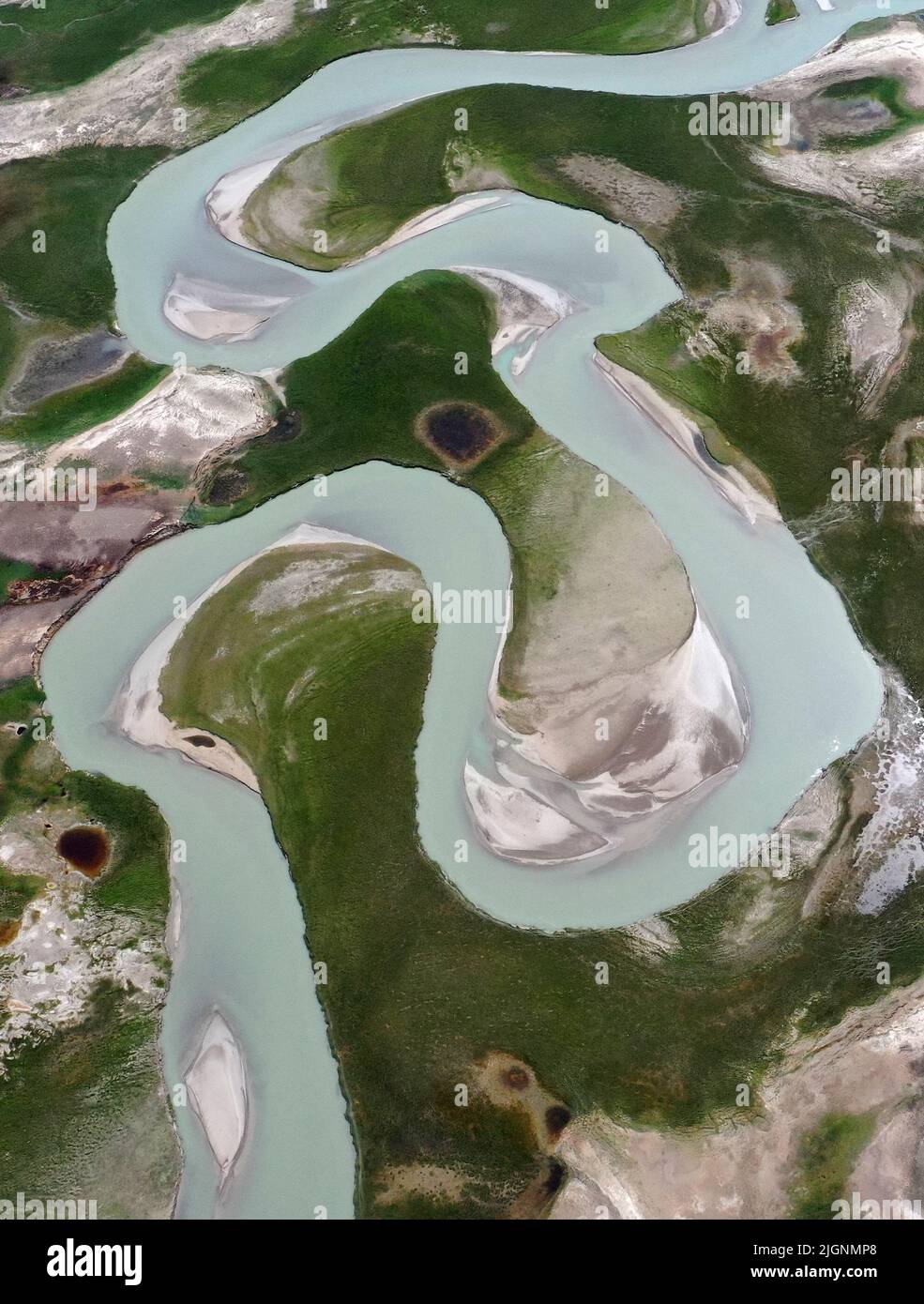 BAZHOU, CHINA - JULY 10, 2022 - An aerial photo taken on July 10, 2022 ...