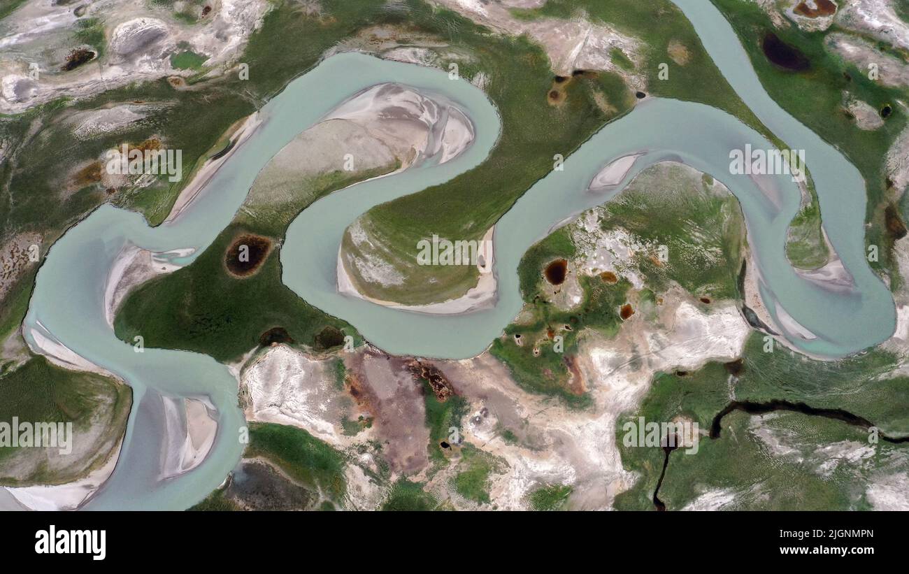 BAZHOU, CHINA - JULY 10, 2022 - An aerial photo taken on July 10, 2022 ...