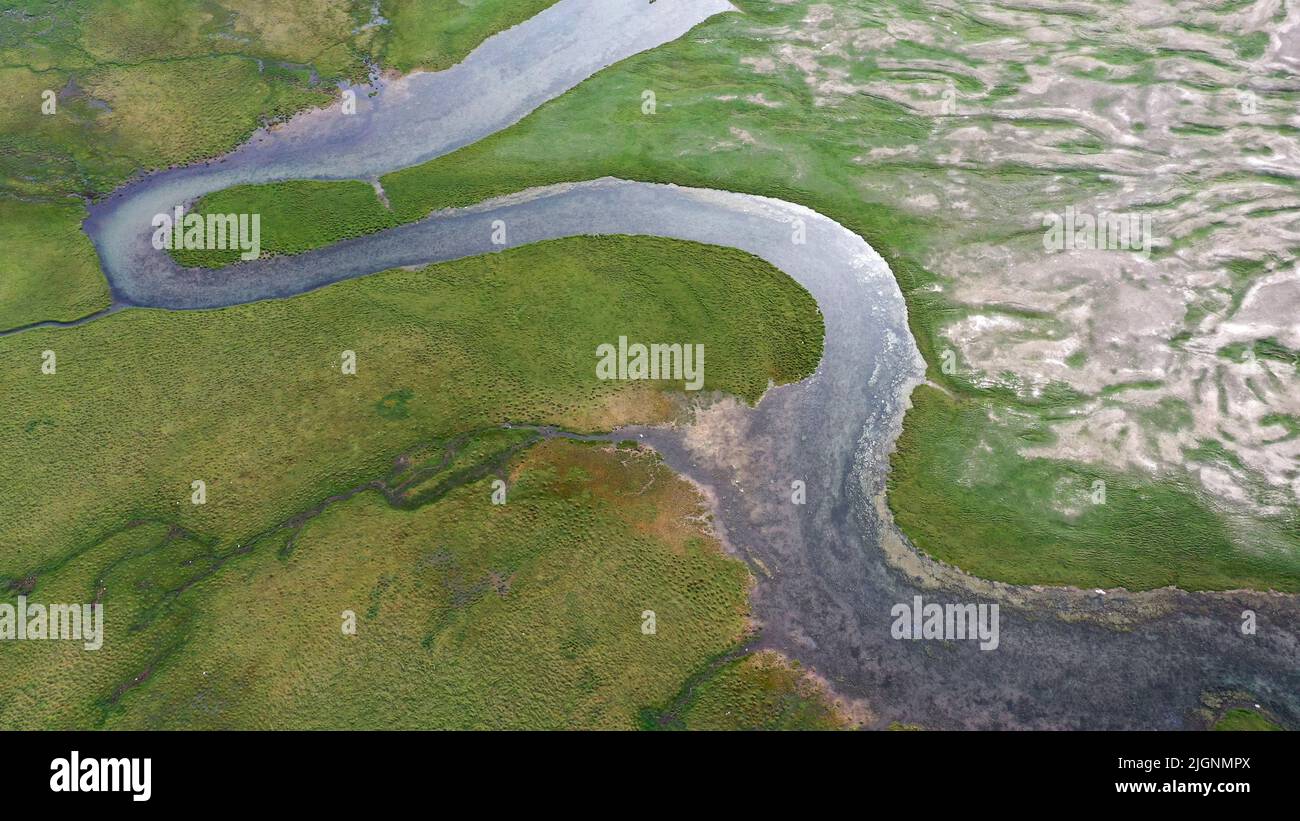 BAZHOU, CHINA - JULY 10, 2022 - An aerial photo taken on July 10, 2022 ...