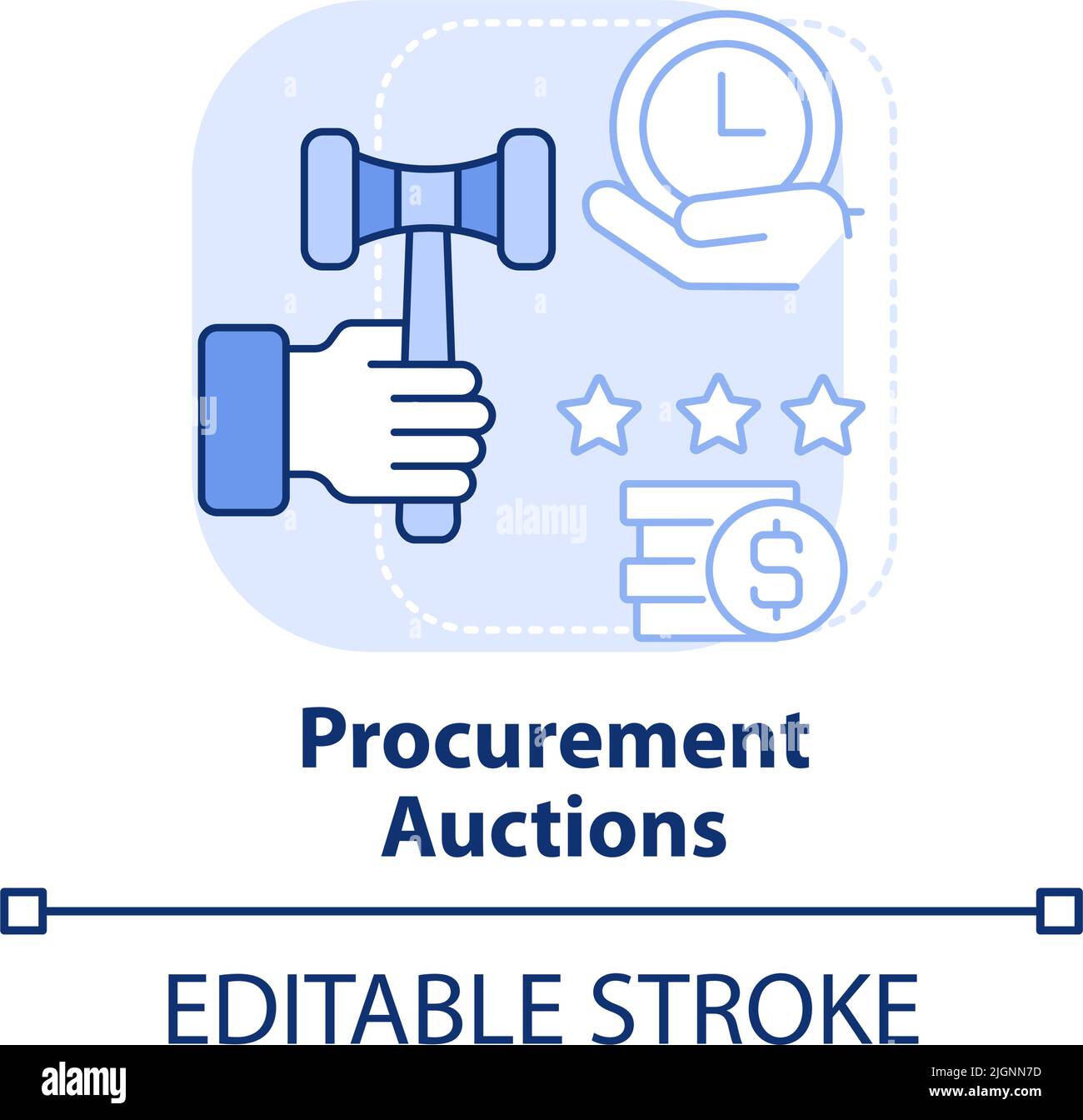 Procurement auctions light blue concept icon Stock Vector Image & Art ...