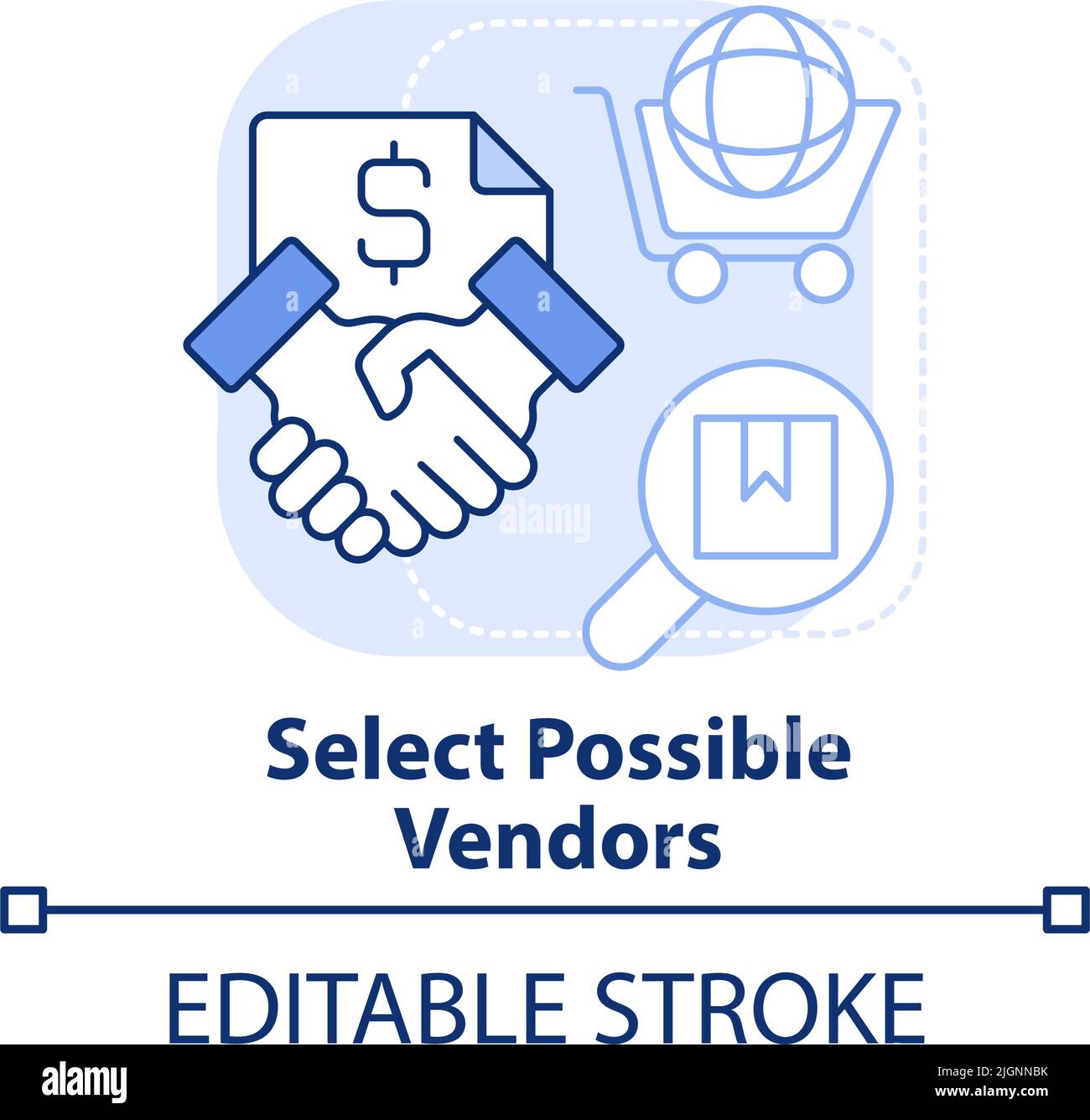 Select possible vendors light blue concept icon Stock Vector Image & Art - Alamy