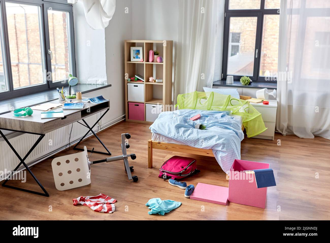 Messy school backpack hi-res stock photography and images - Alamy