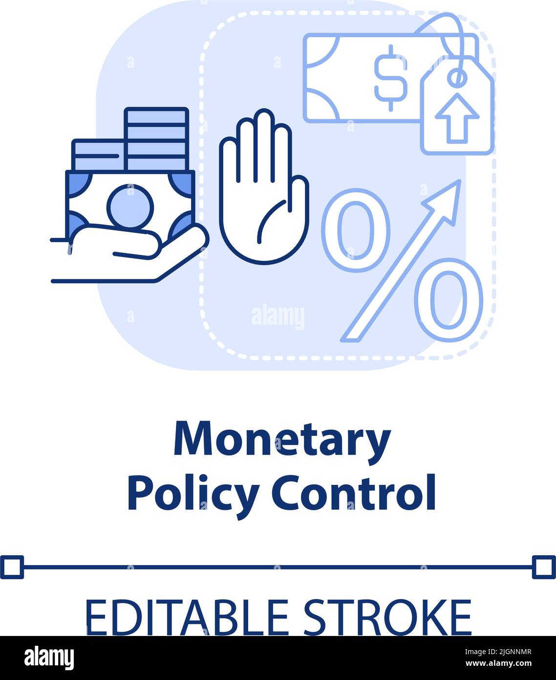 Monetary policy control light blue concept icon Stock Vector Image ...