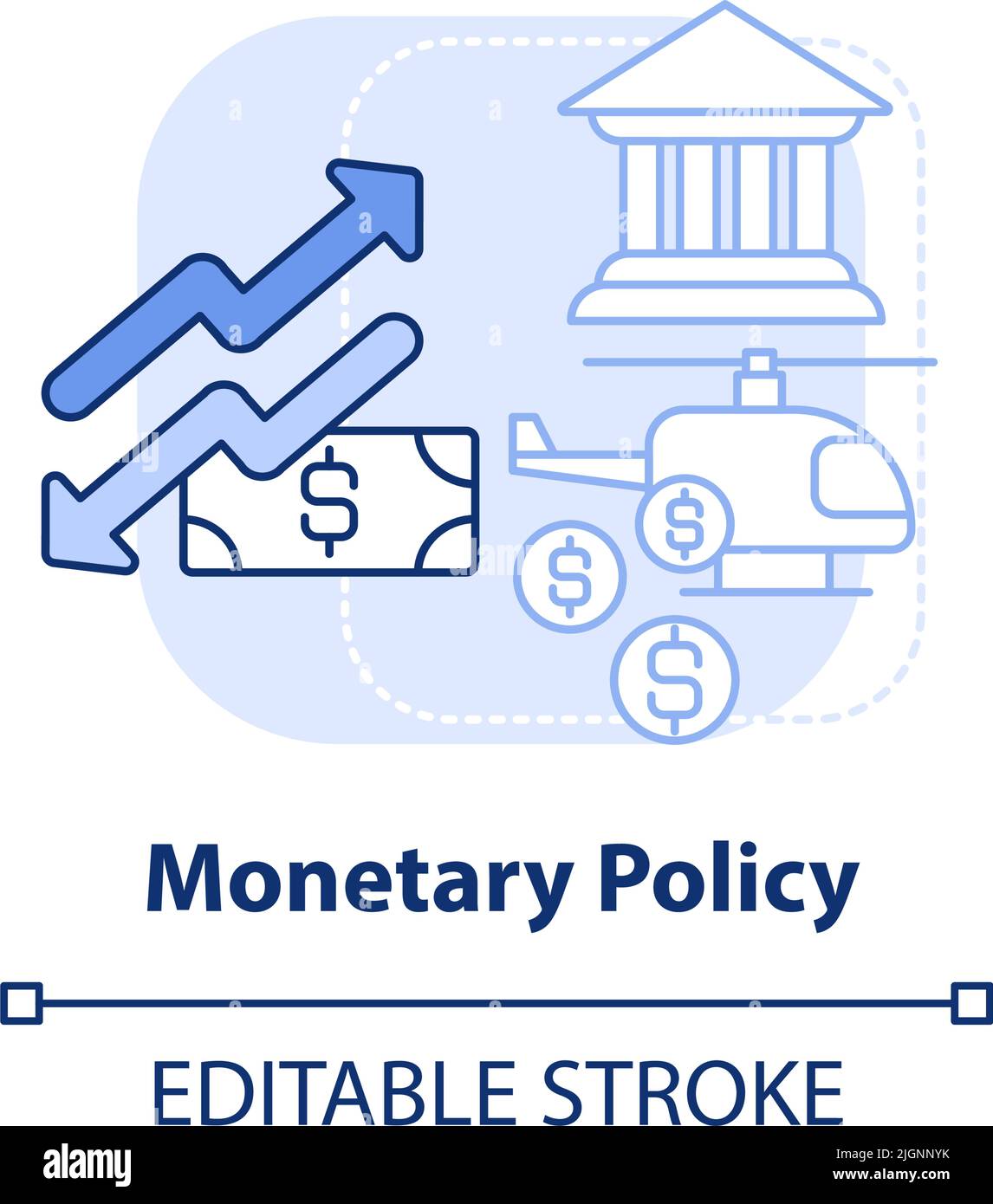 Monetary policy light blue concept icon Stock Vector Image & Art - Alamy