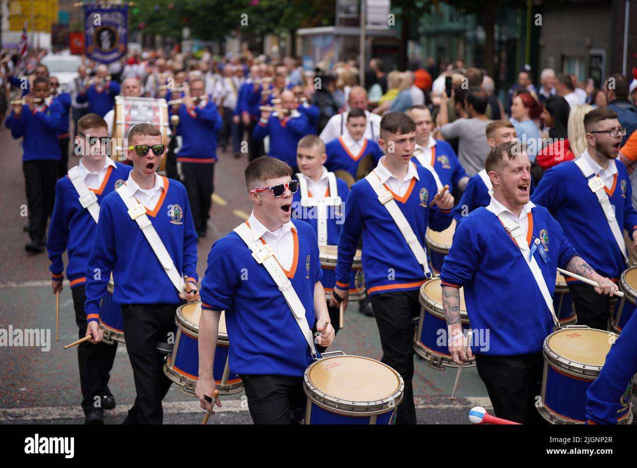 Twelfth july loyalist parade belfast hi-res stock photography and ...