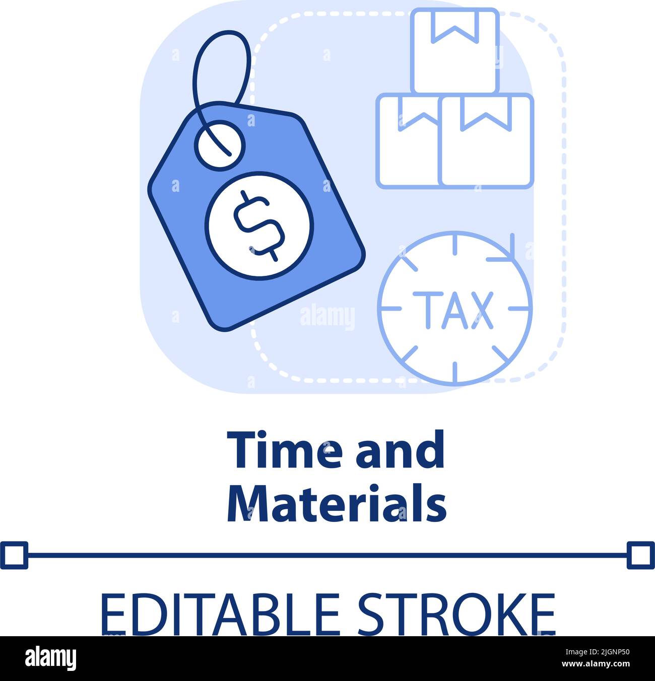 Time and materials light blue concept icon Stock Vector Image & Art - Alamy