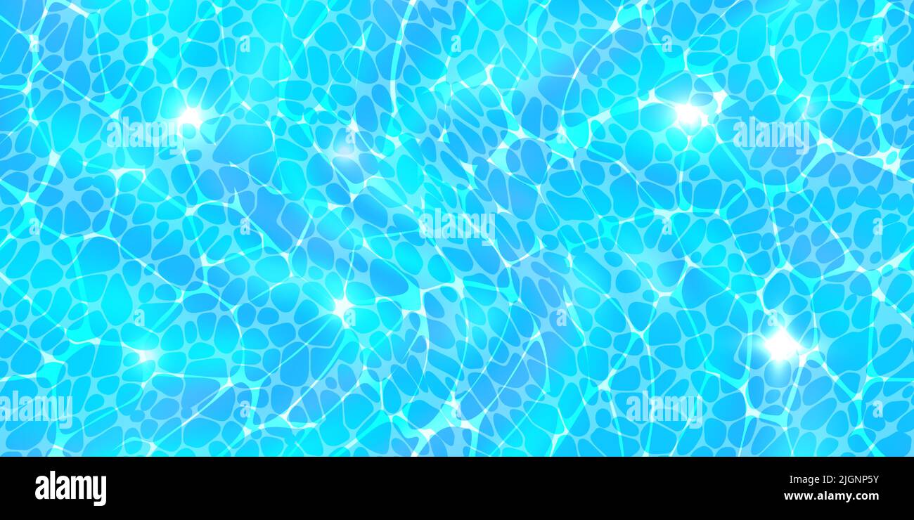 Ocean surface top view seamless texture with sunlight glare reflect ...