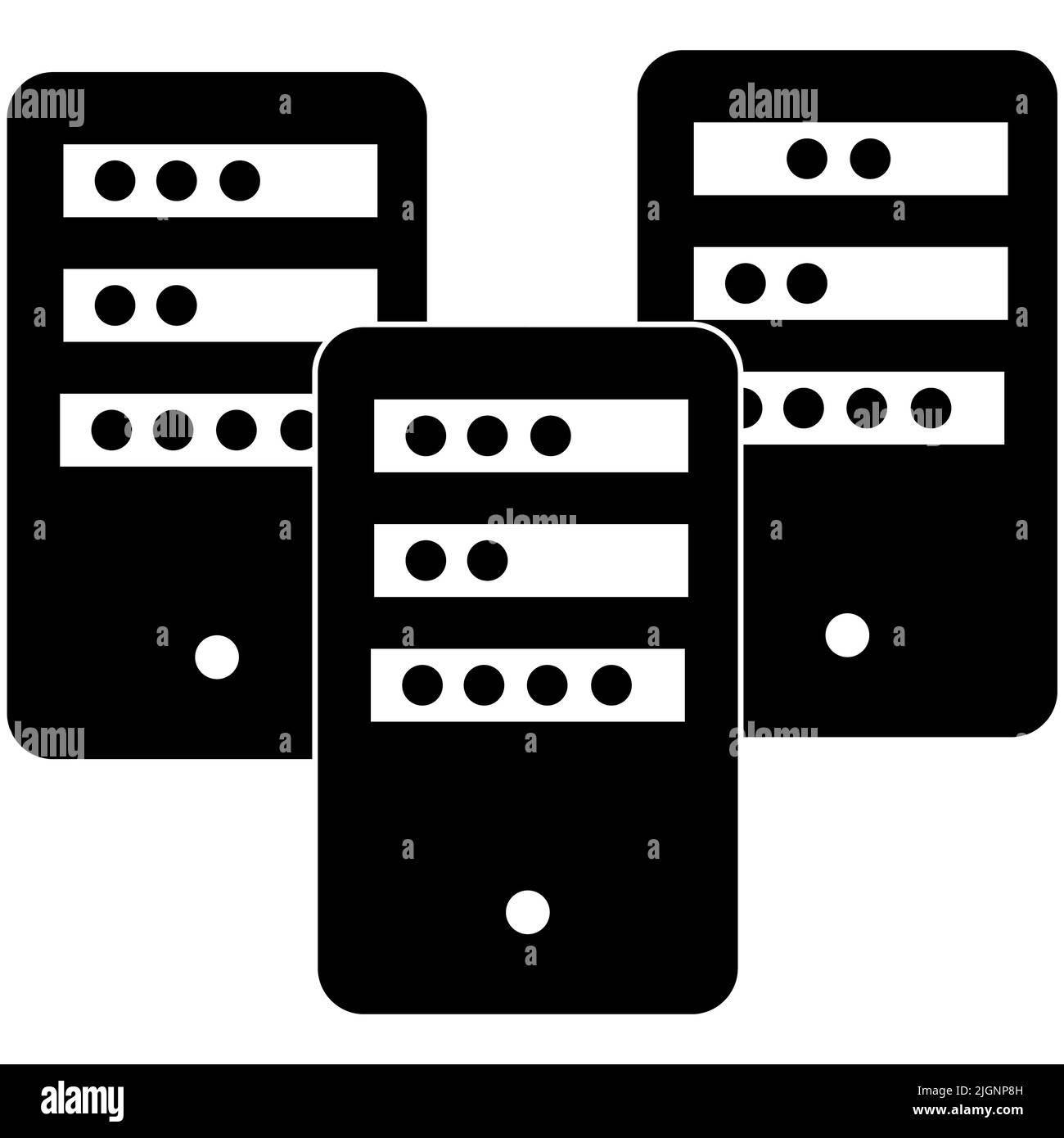 data center icon on white background. hosting sign. computer server ...