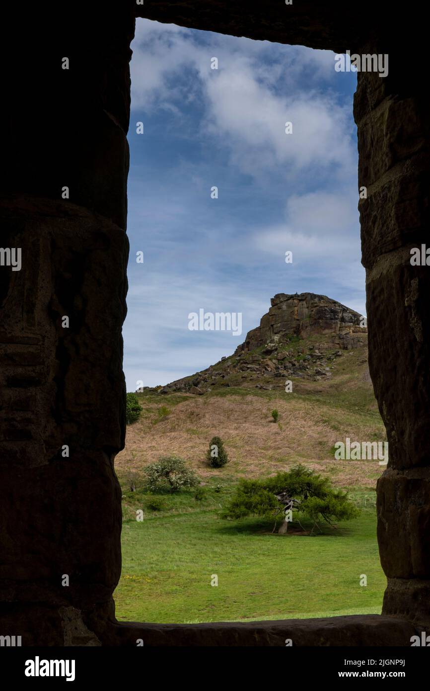 Rosebery topping hill through window of victorian shooting folly in ...