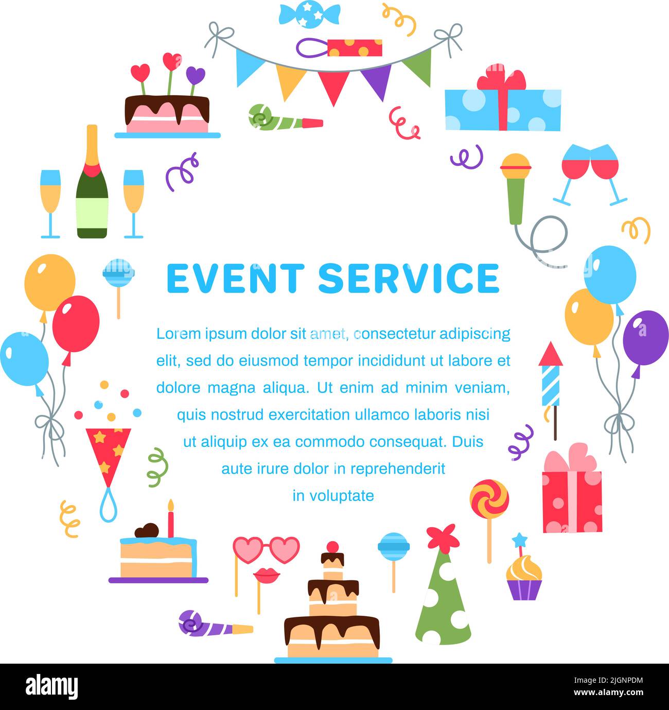 Event service circle frame with space for text Stock Vector Image & Art ...