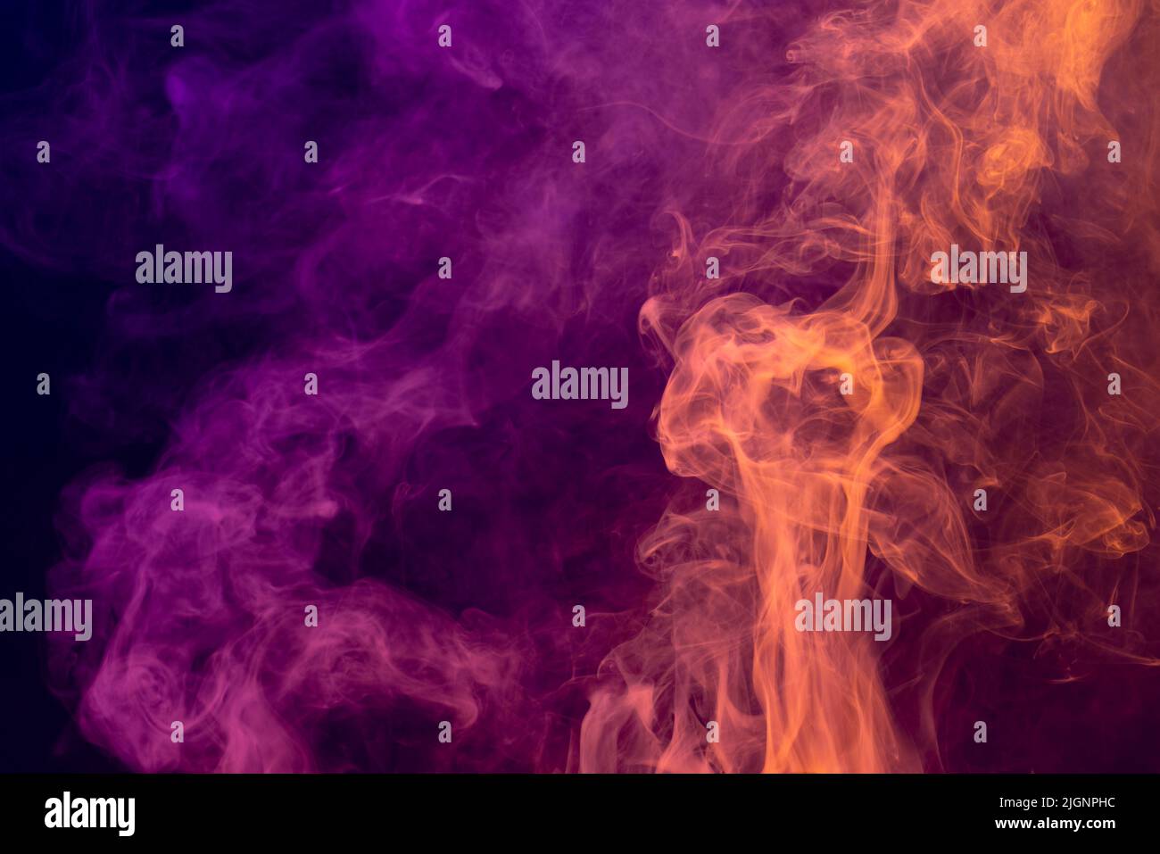 Composition of white smoke with red light on black background Stock ...